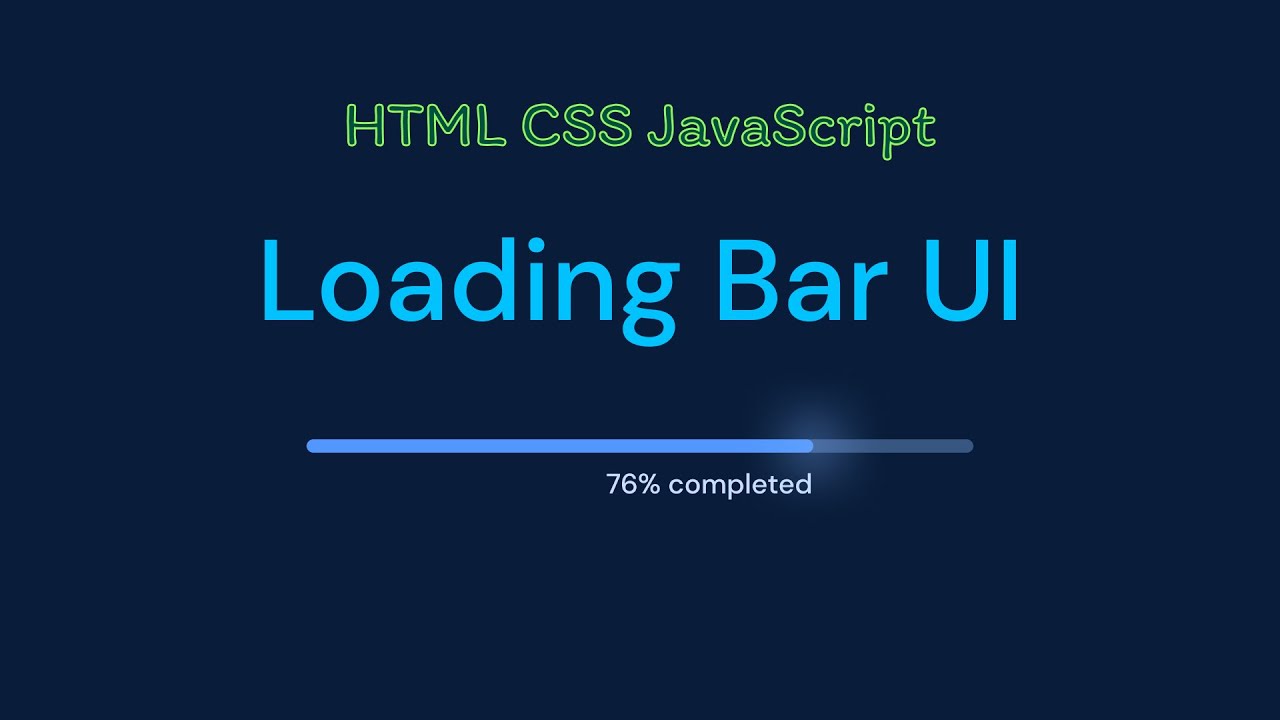 Loading Bar Website Using Html Css Js Full Tutorial With Source Code