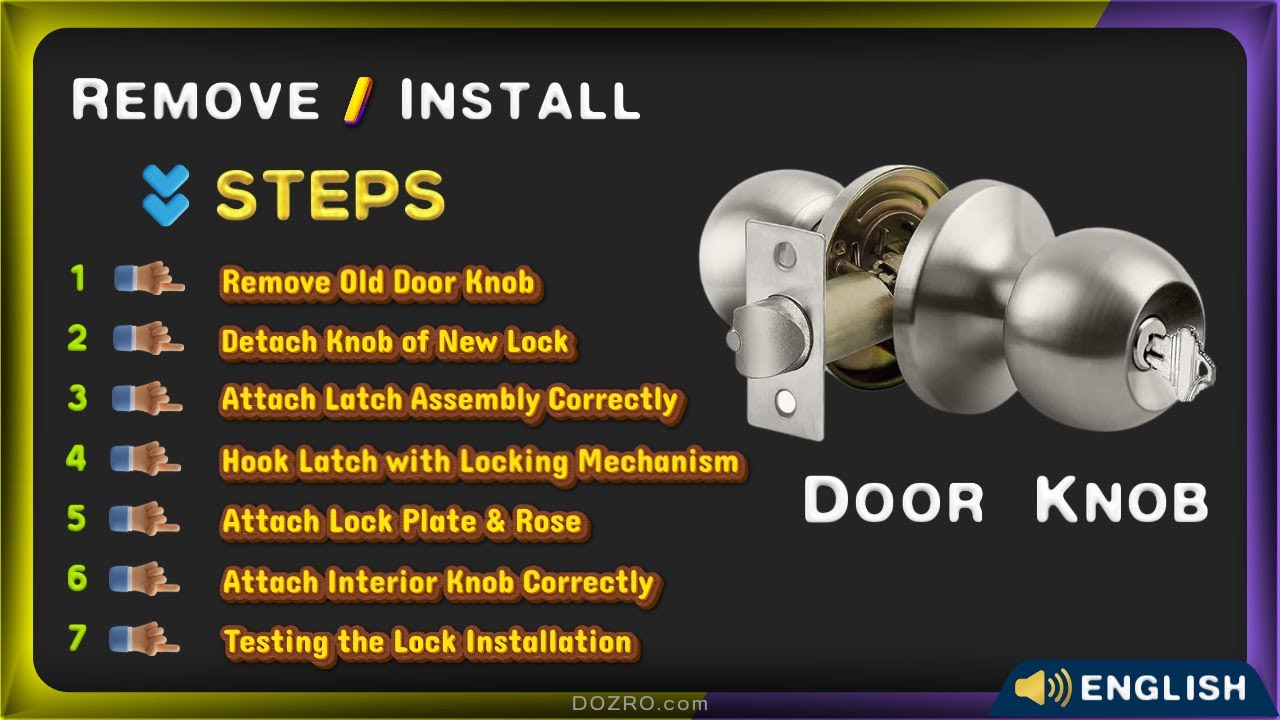 Door Knob How To Open Install Cylindrical Knob Lock Youtube