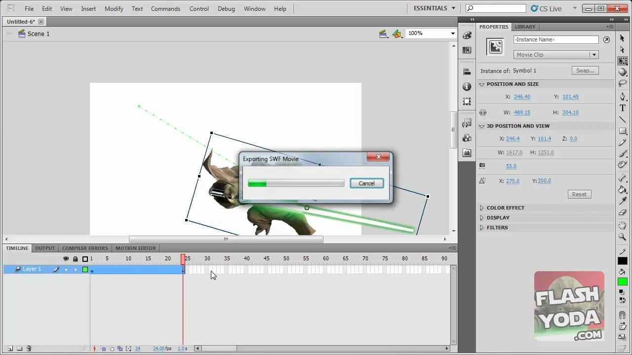 Flash Cs5 Tutorial Basic Motion Tween Youtube