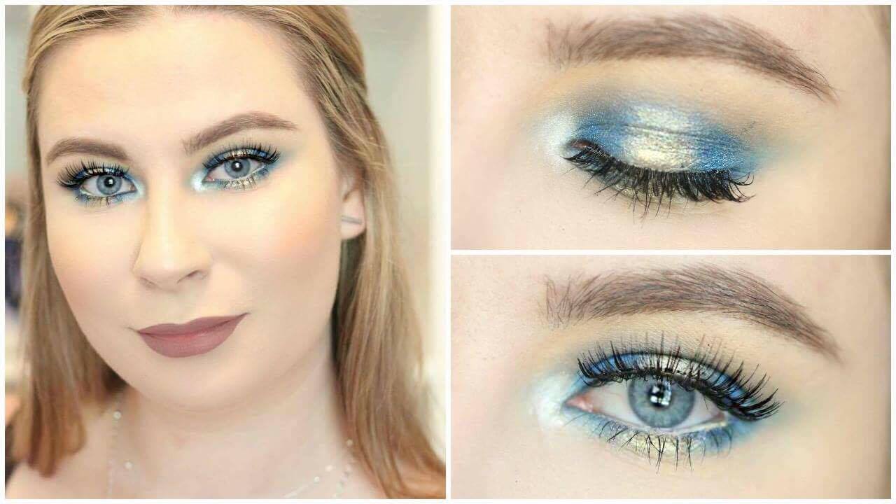 Blue Gold Halo Eye Makeup Tutorial Youtube
