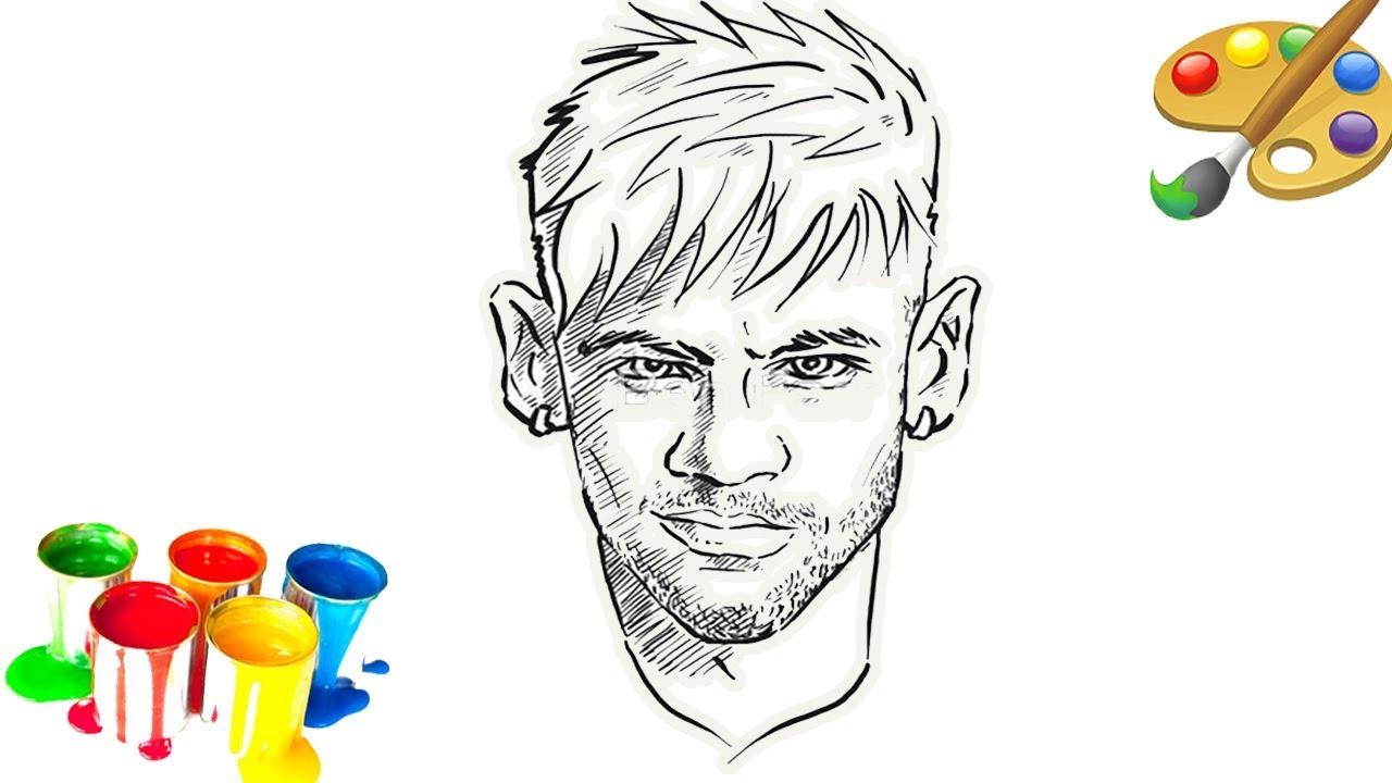 Learn How To Draw Neymar Jr Footballers Step By Step