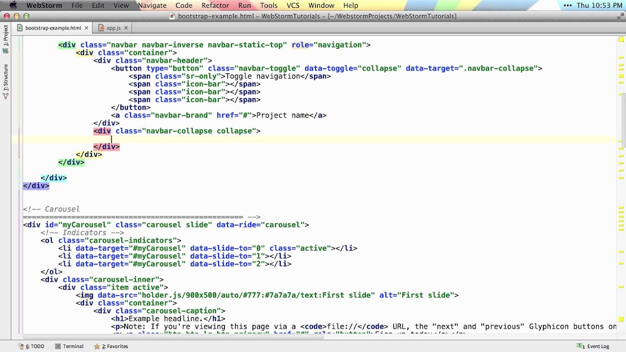 Code Selection Webstorm Video Tutorial Youtube