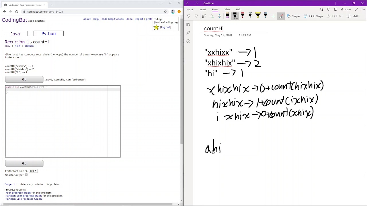 Recursion 1 Counthi Java Solution Codingbat Youtube
