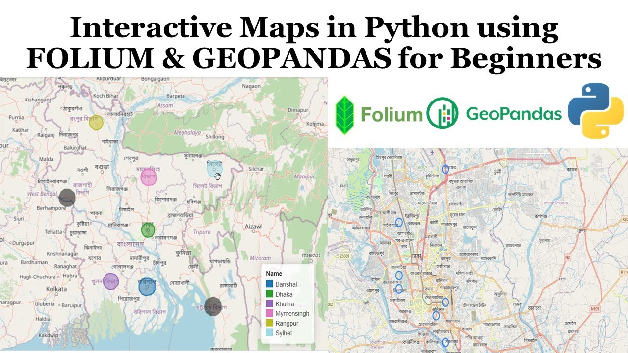 Interactive Maps In Python Using Folium Geopandas For Beginners Youtube