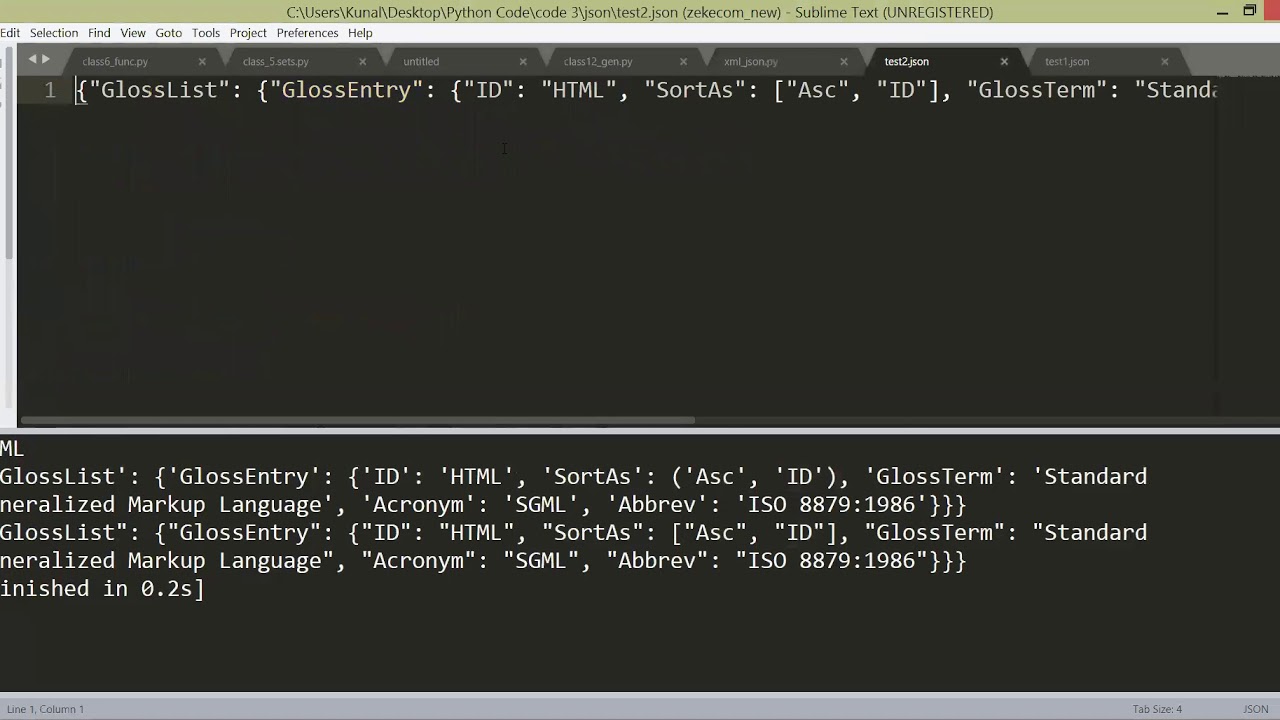 Python Xml And Json Parsing Youtube