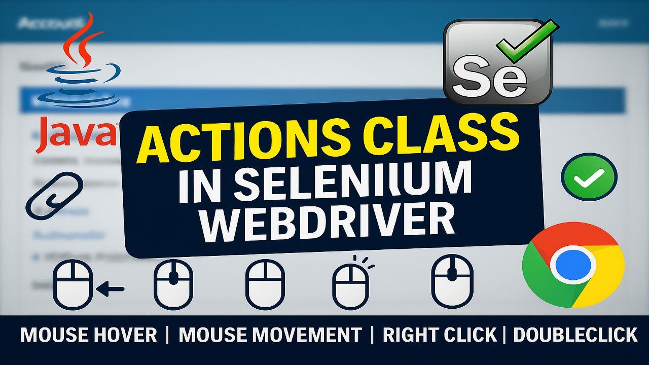 Actions Class In Selenium Webdriver Mouse Hover Mouse Movement