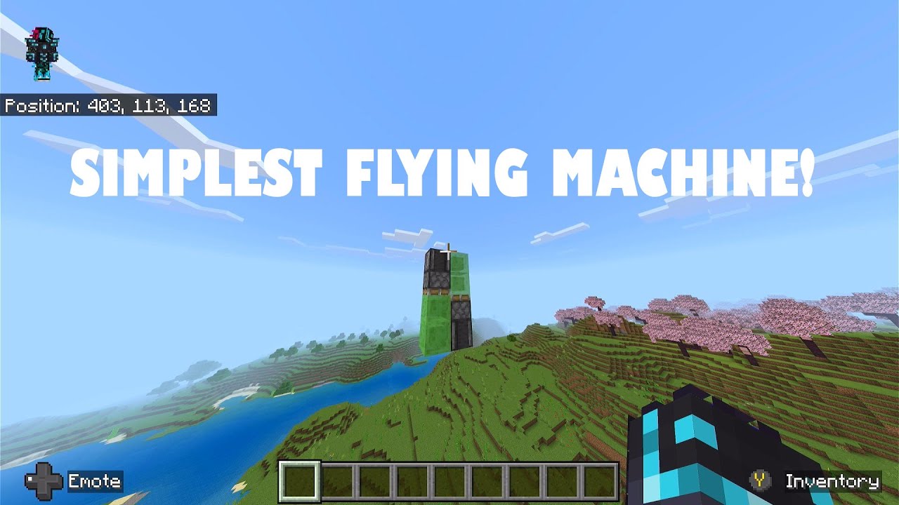 How To Build A Simple Flying Machine In Minecraft Java And Bedrock