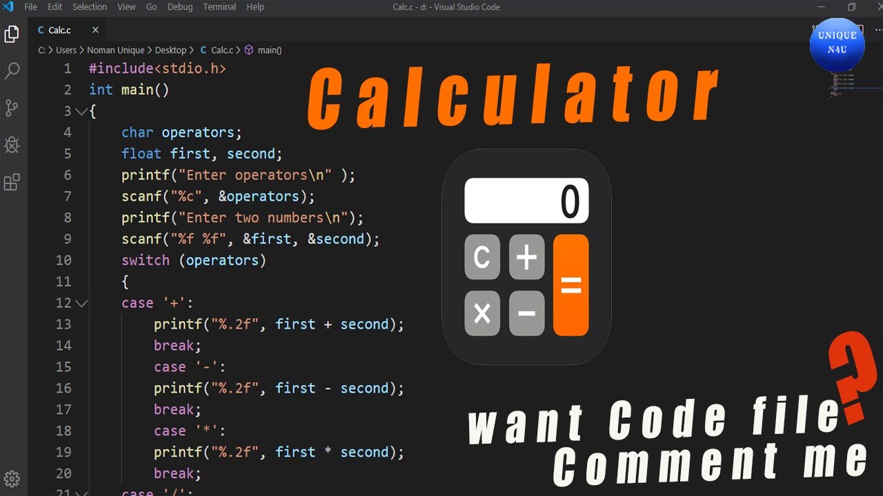 Calculator C Program Using Function At James Chalmers Blog