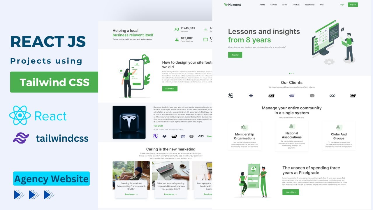 React Js Project Using Tailwind Css Build A React Agency Website