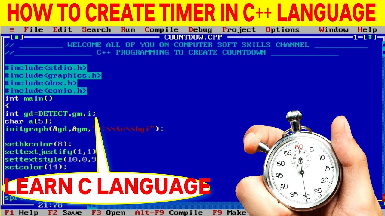 Digital Timer Make Using C Language How Make Countdown In C