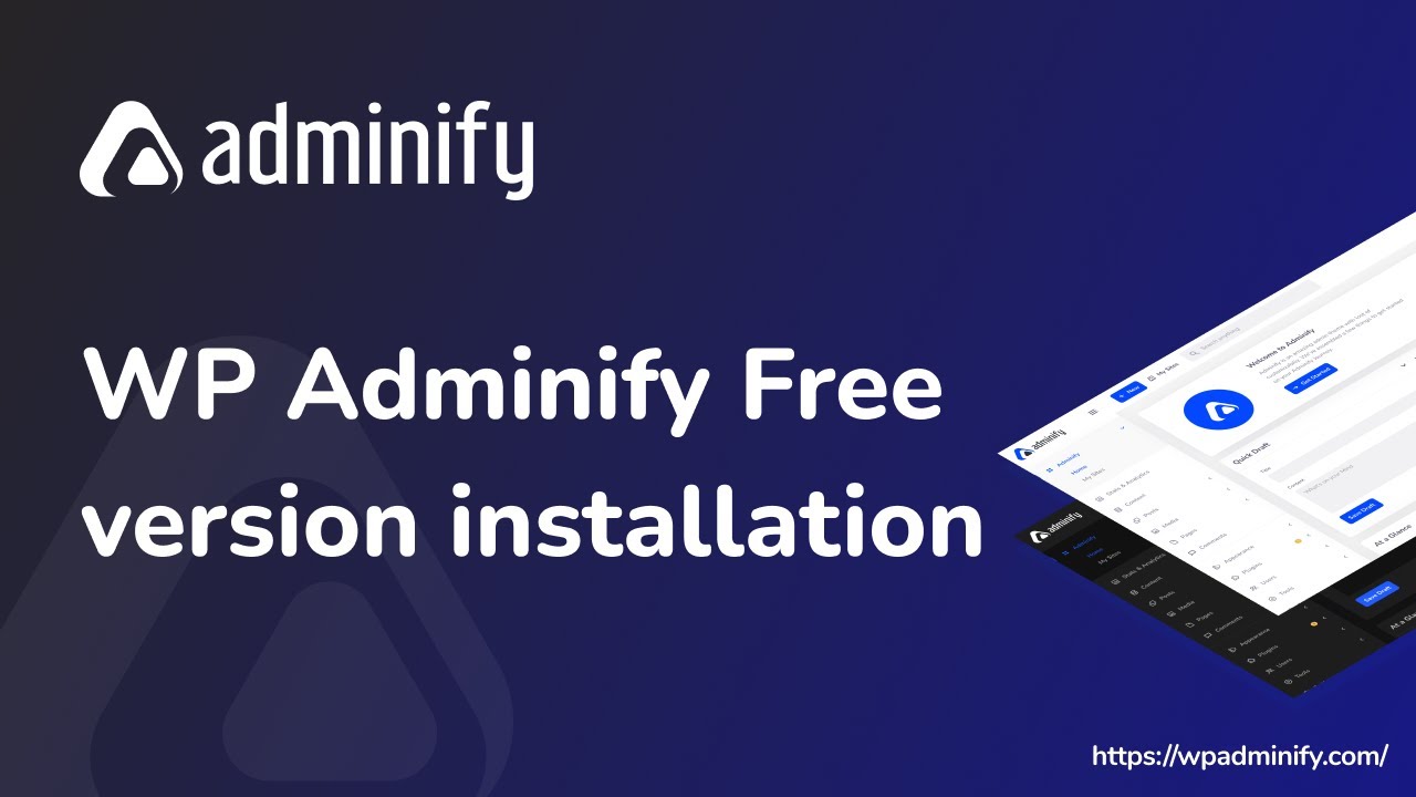 Wp Adminify V4 0 Free Version Installation Youtube