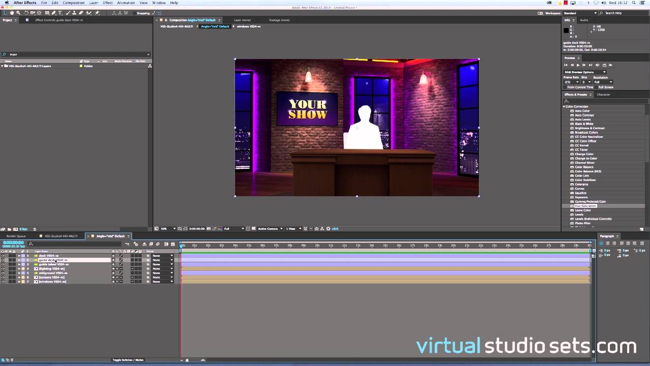 Virtual Set In After Effects Youtube
