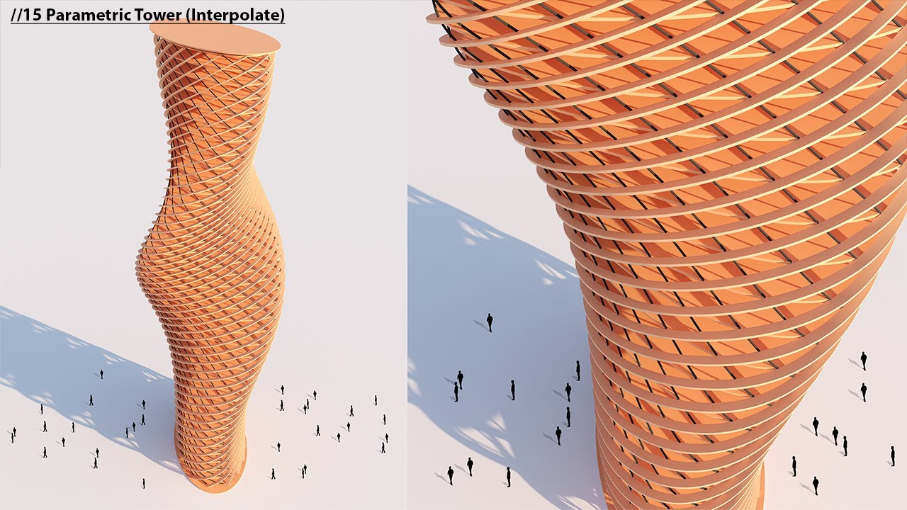 15 Parametric Twisted Tower Grasshopper Tutorial Youtube