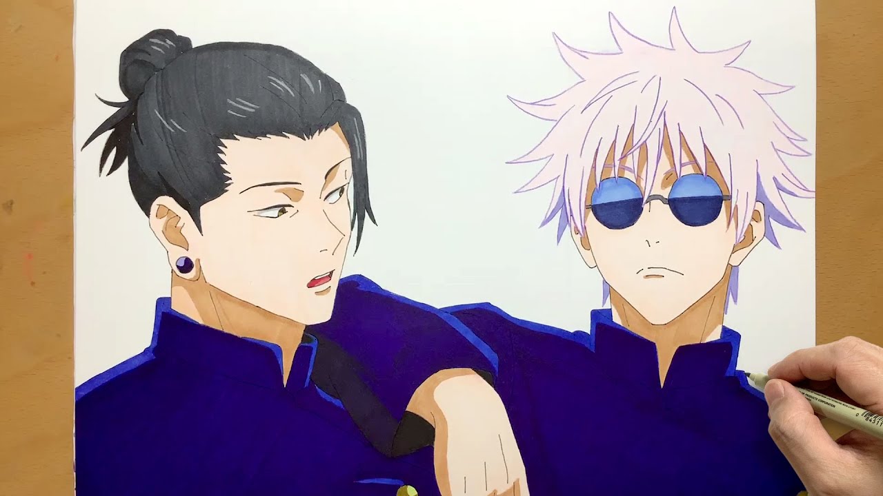 How To Draw Gojo And Geto Jujutsu Kaisen Easy To Draw Gojo Suguru ...