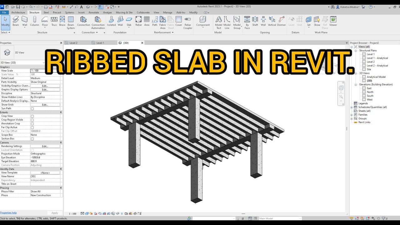 Ribbed Slab In Revit Youtube