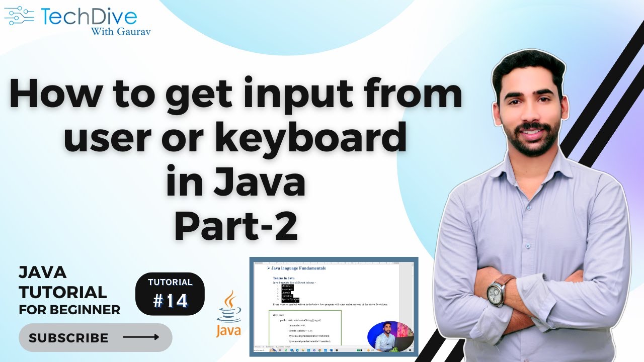 How To Get Input From User Or Keyboard In Java With Examples Part 2