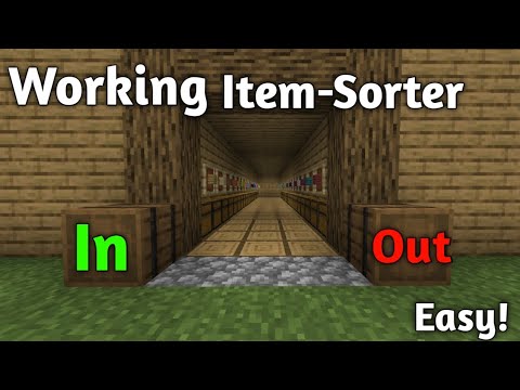 Minecraft Sorting System Easy Youtube
