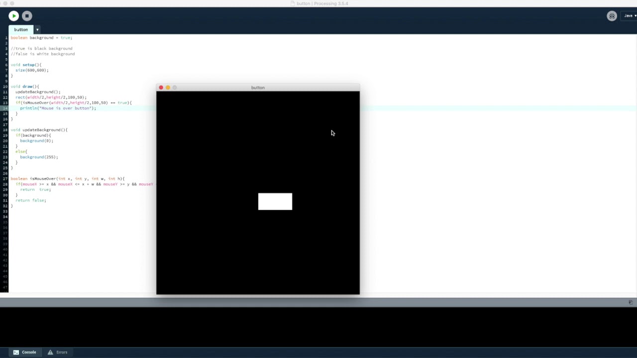 Creating Buttons In Processing Youtube