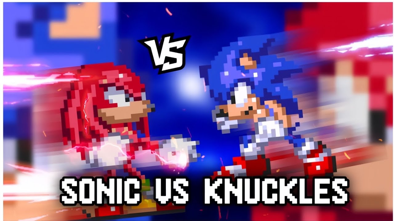 Sonic Vs Knuckles Sprite Animation Flipaclip Animation Sonic