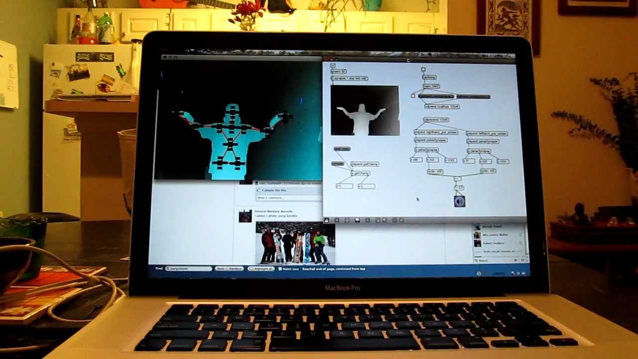 Kinect Max Msp Demo Youtube