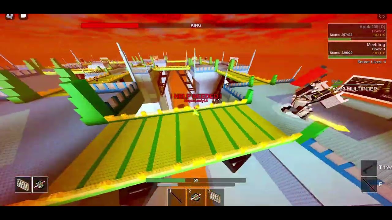 Defeating King In Roblox Combat Initiation Rocket Arena Youtube
