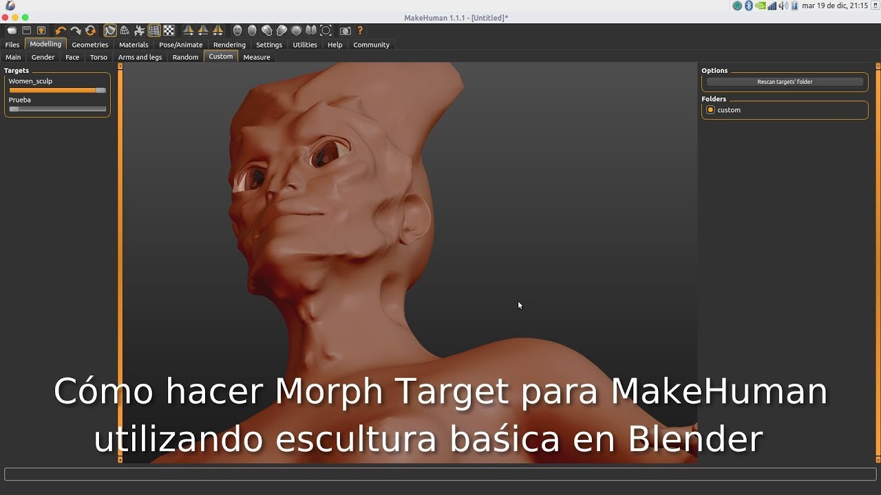 Makehuman Target Tutorial Youtube