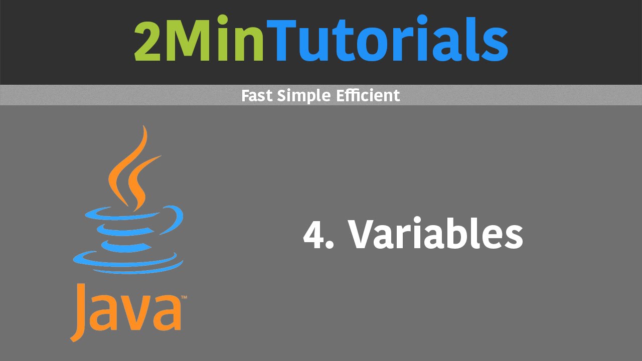 Java Tutorials For Beginners In 2 Minutes 4 Variables Youtube