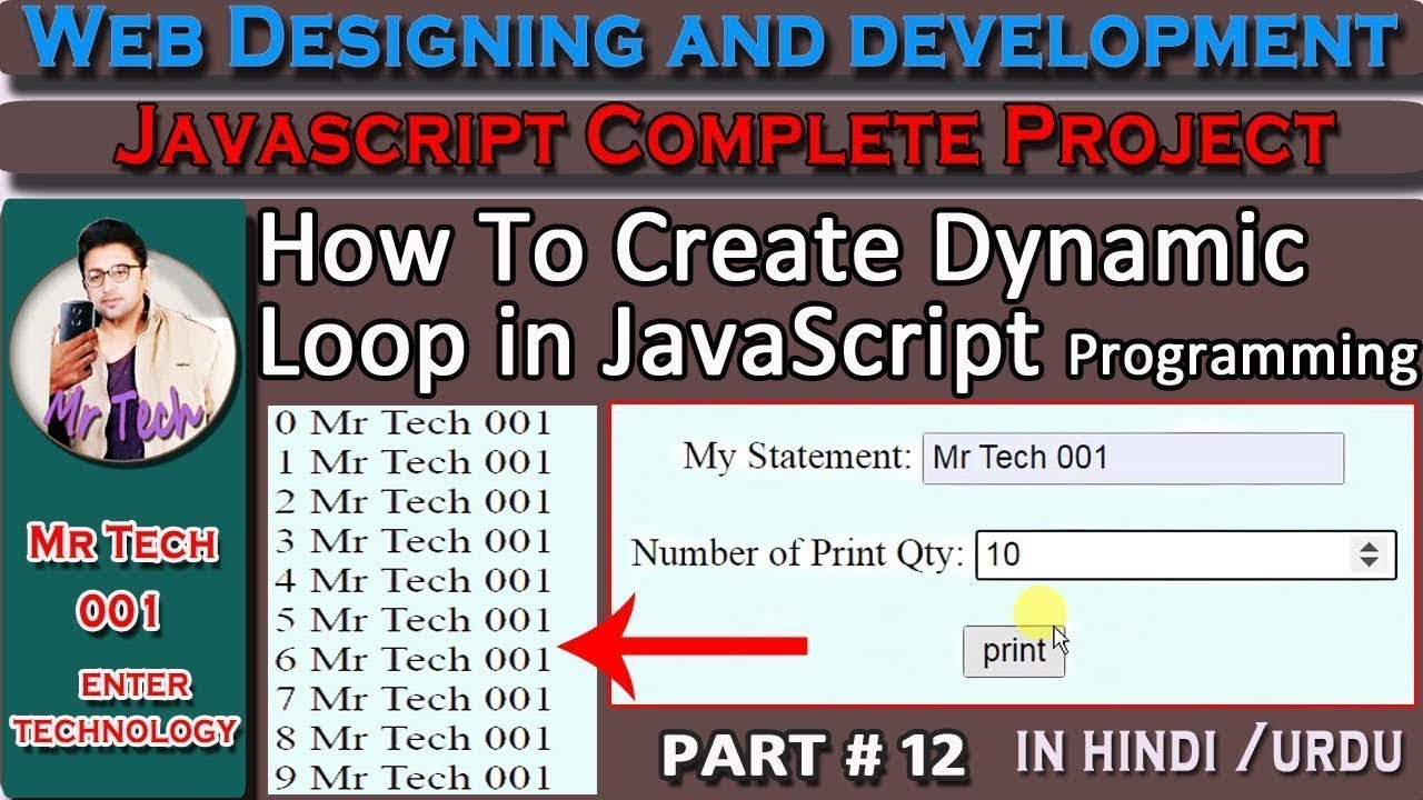 Dynamic Loop In Javascript Loops Function Javascript Tutorial For