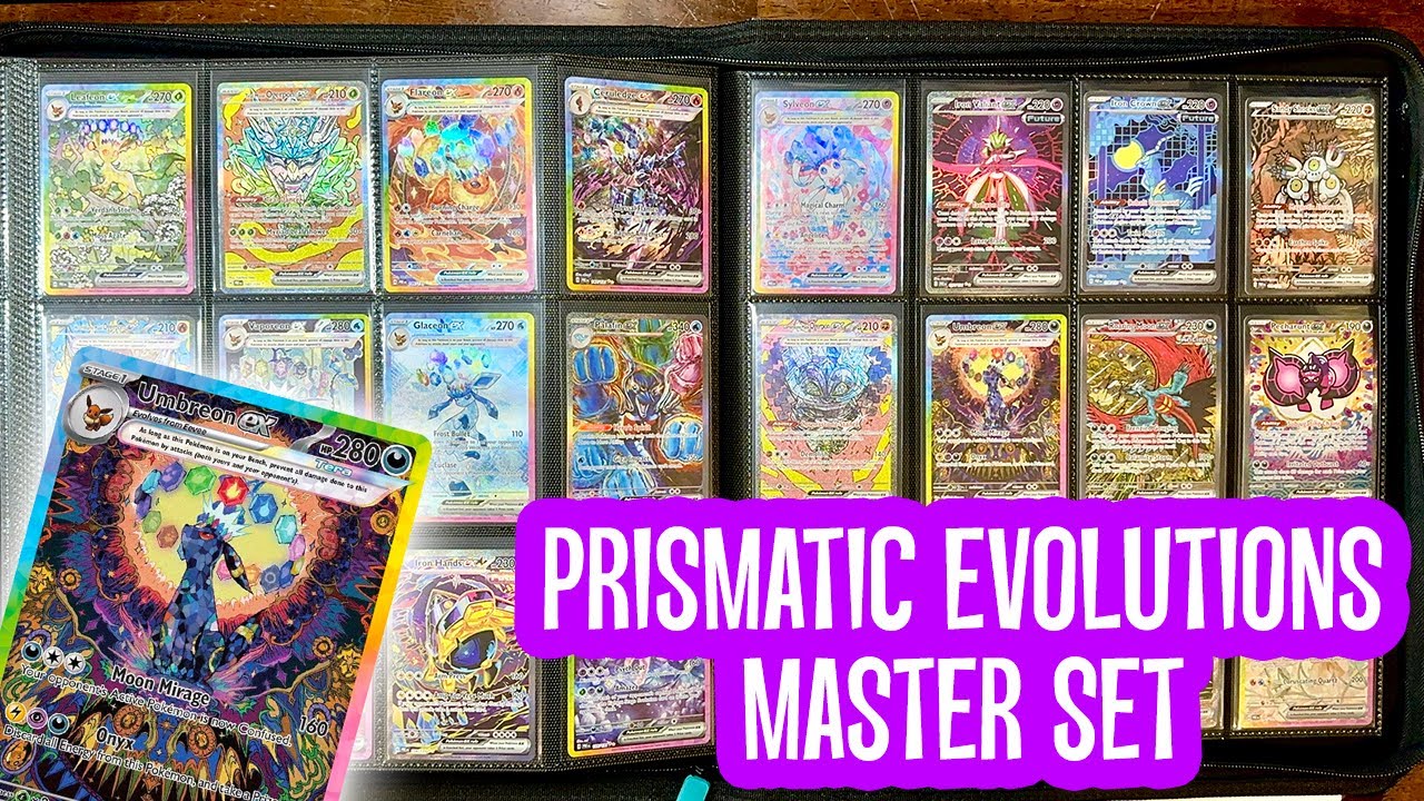 Pokémon Prismatic Evolutions Complete Master Set 447 Cards Extras