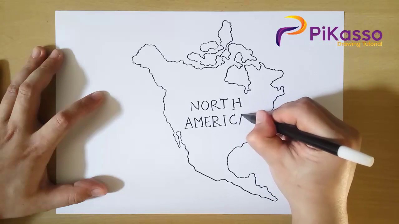 How To Draw A Map Of North America Step By Step For Kids Infoupdate Org