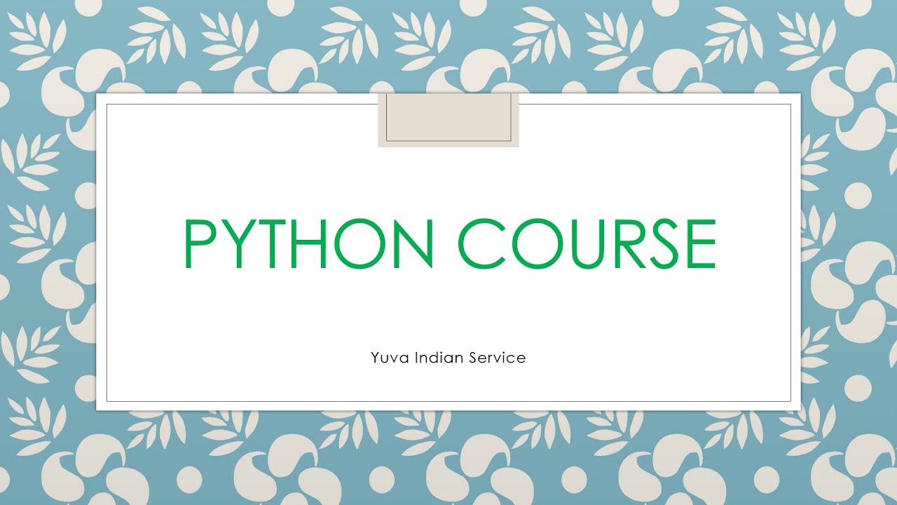 Python Course Day1 Youtube