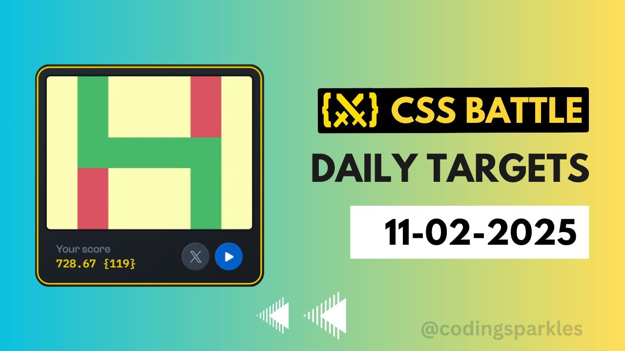 Css Battle Daily Target Solution February 11 2025 Html Css Youtube