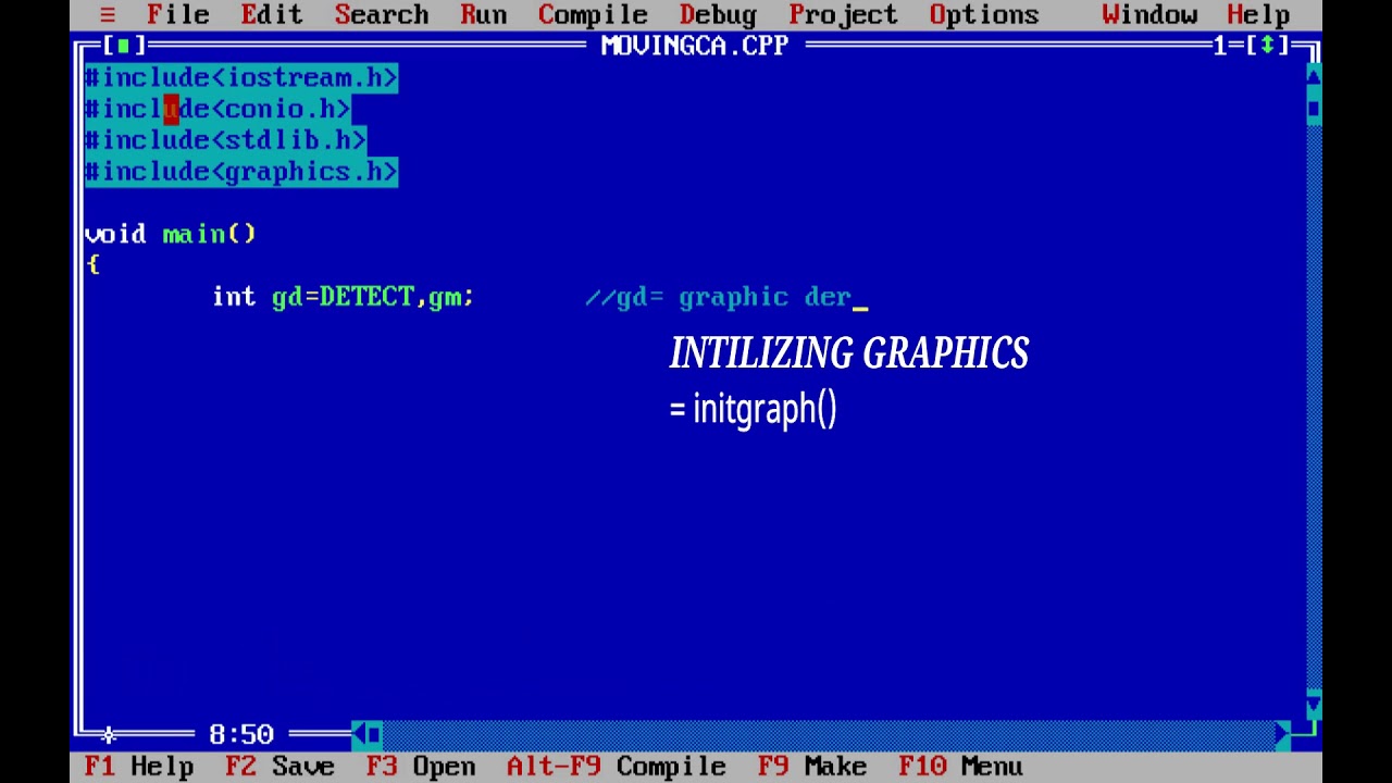 Moving Car In C Using Graphics H Youtube