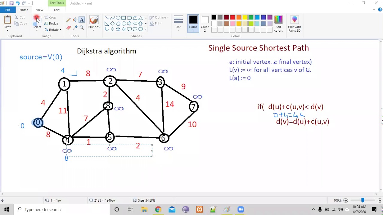 Dijkstra Algorithm Single Source Shortest Path With Example In Bangla