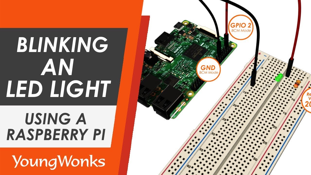 How To Blink An Led Using A Raspberry Pi Youtube