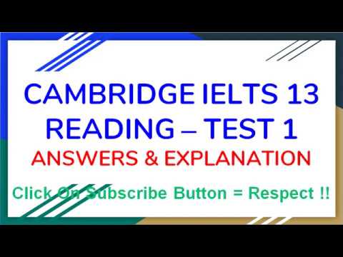 Cambridge Ielts 13 Reading Test 3 Answers With Explanation Youtube