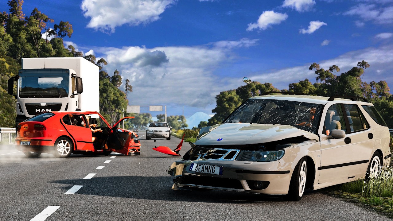 Beamng Drive Realistic Car Crashes 8 Youtube