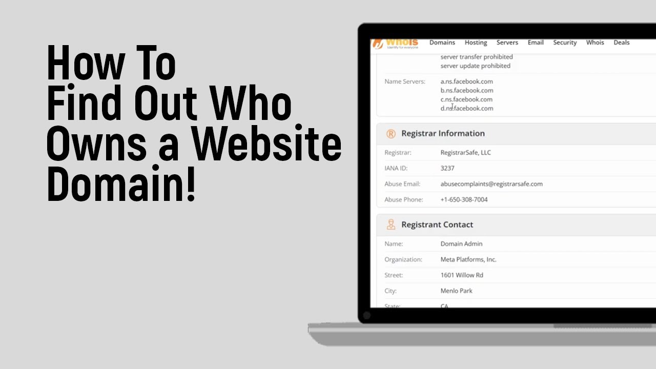 How To Find Out Who Owns A Website Domain Easy Youtube
