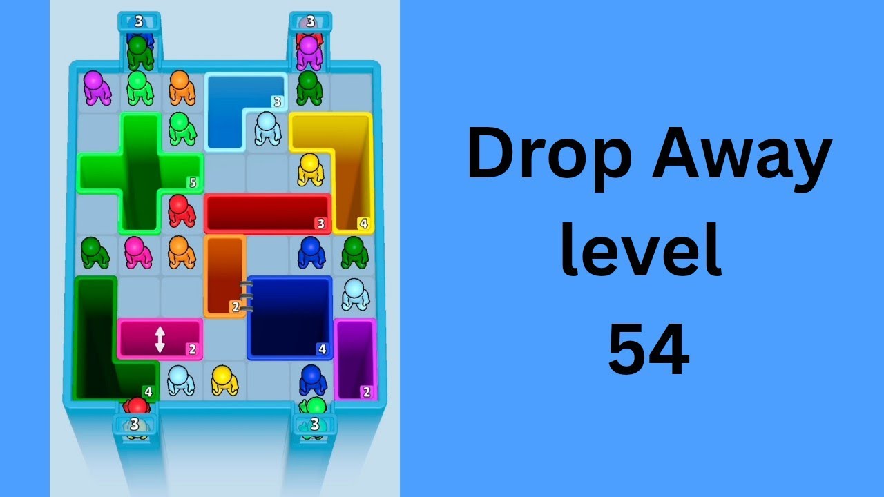 Drop Away Level 54 Walkthrough Solution Youtube