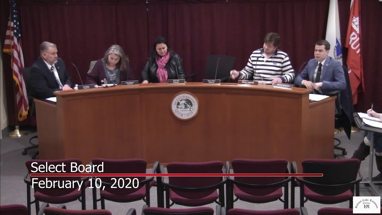 Select Board February 10 2020 Youtube