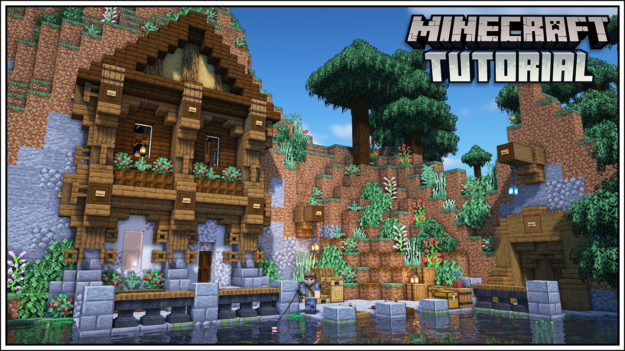 Minecraft Medieval Mountain House Tutorial How To Build Youtube