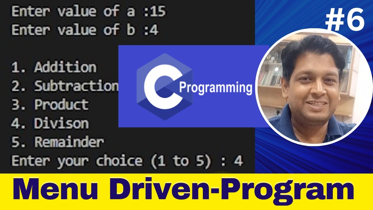 Menu Driven Program In C Language Modular Programming In C If