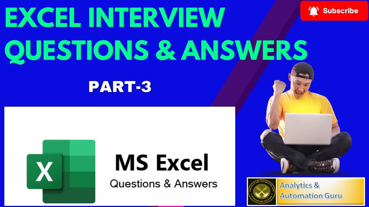 26 Advance Excel Interview Questions And Answers Excel Questions