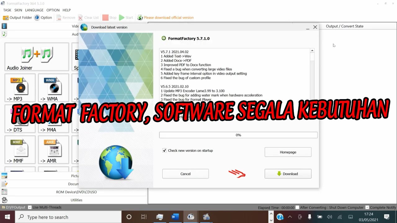 Tutorial Menggunakan Software Format Factory Youtube