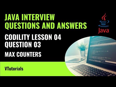 Java Tutorial Codility L4 Q3 Max Counters Youtube