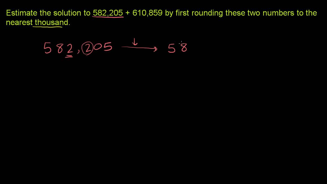 Rounding To Estimate Sums Youtube