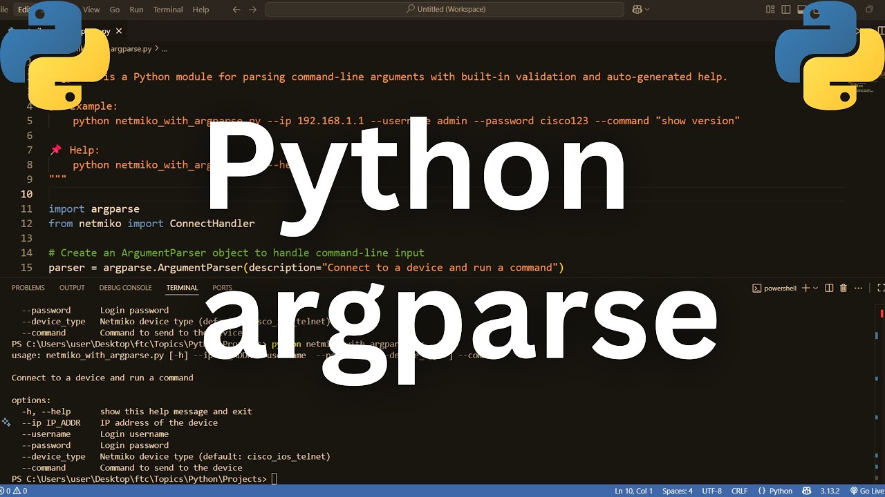 How To Use Python Argparse Beginner S Guide Youtube