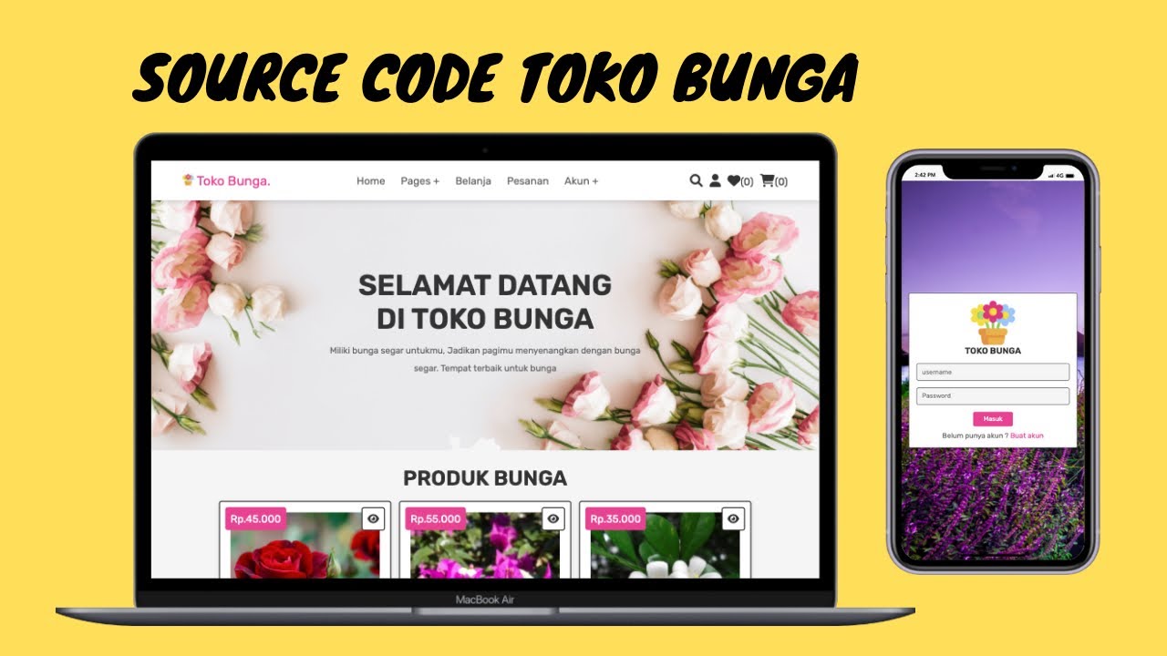 Source Code Toko Bunga Berbasis Web Html Css Javascript Php Mysqli