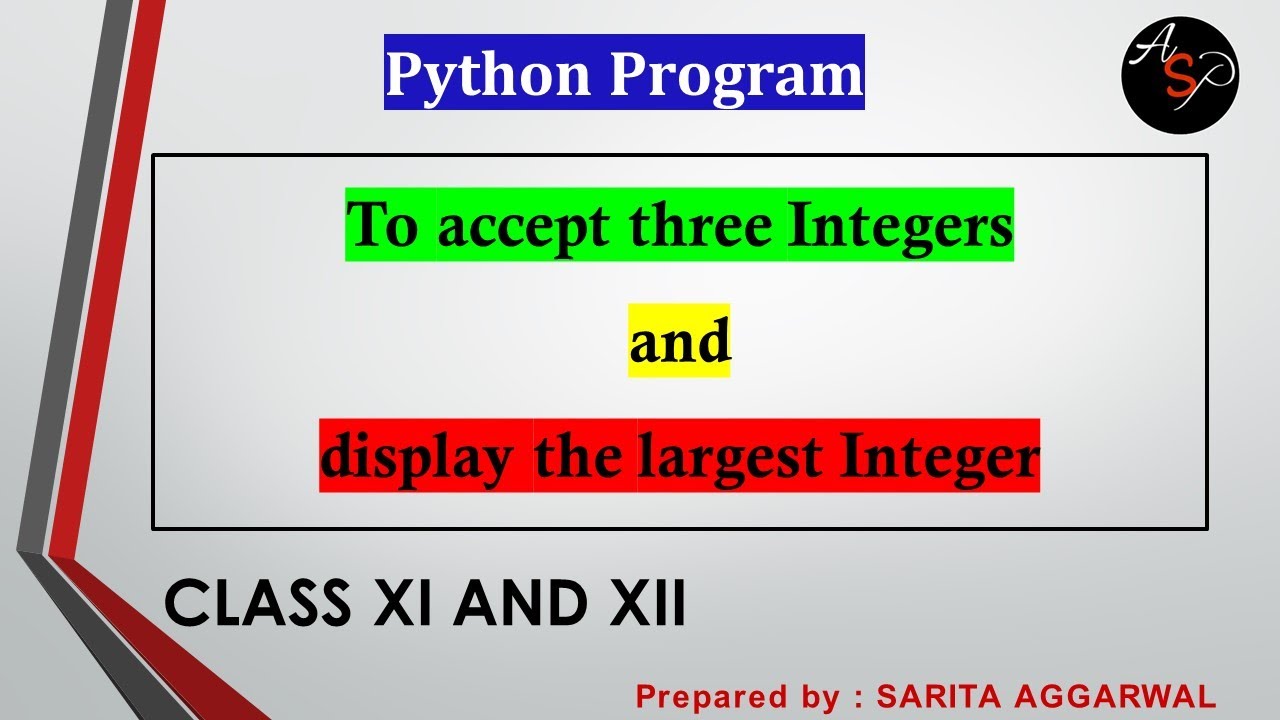 Python Program To Find Greatest Of Given Three Numbers Python