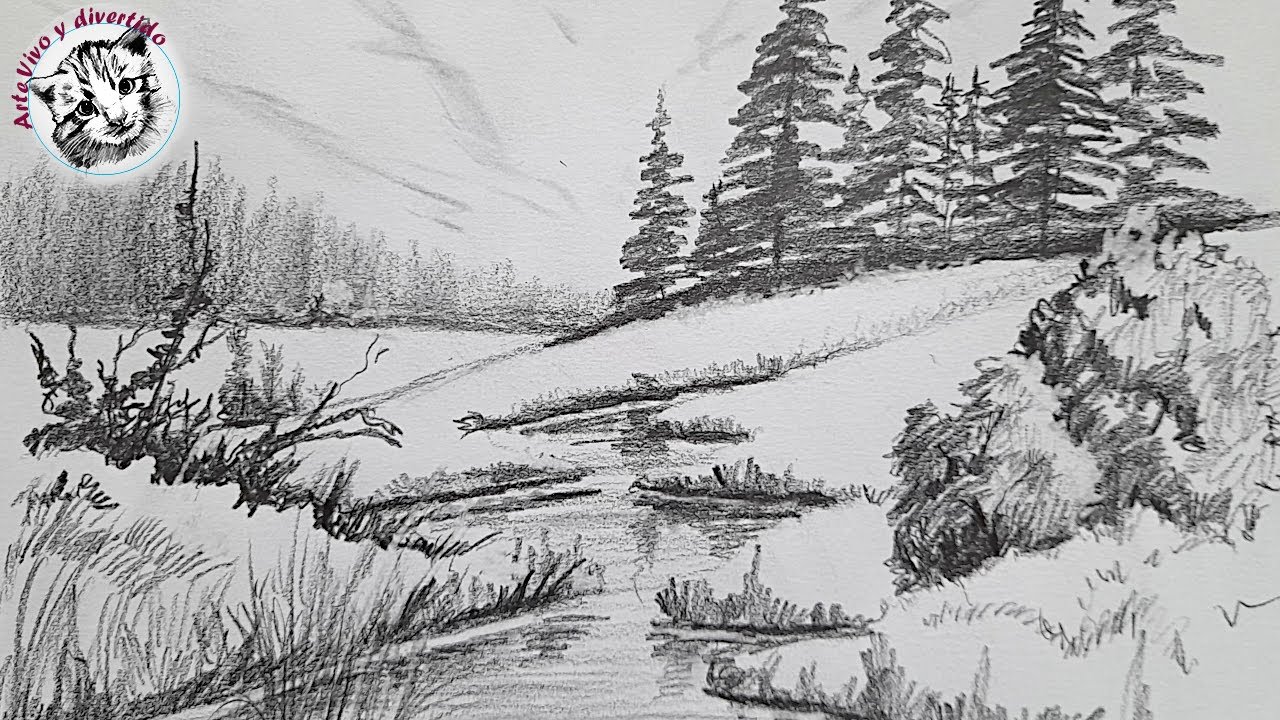 Dibujos De Paisajes A Lapiz Cómo Dibujar Un Paisaje